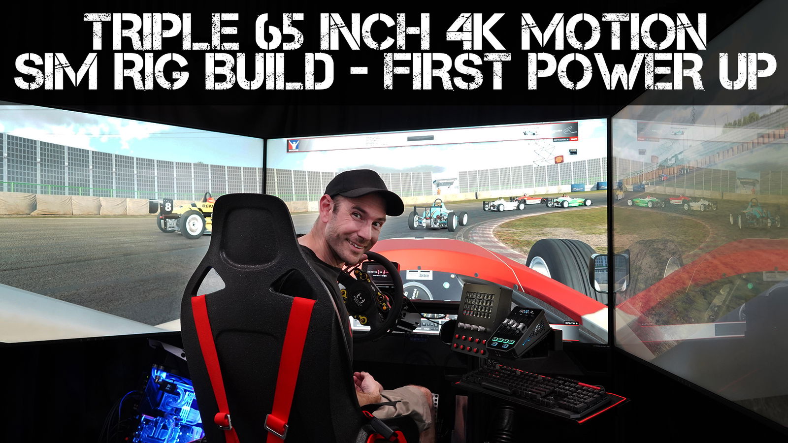 FIRST POWER UP! - TRIPLE 65 INCH 4K Motion Sim Rig Build - Part 2 ...